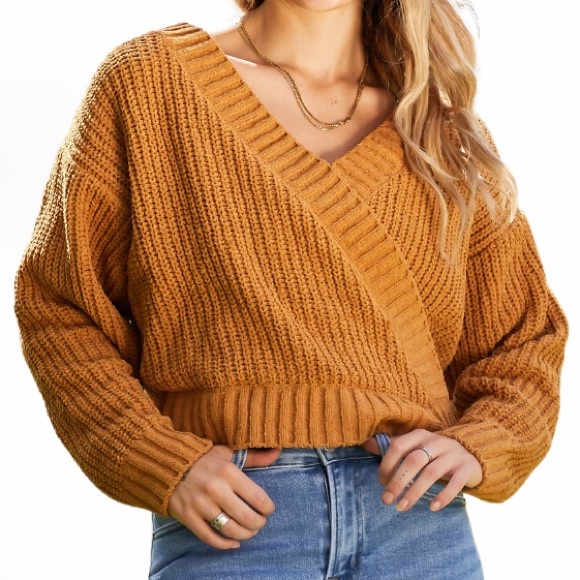 HYFVE | Sweaters | Hyfve Cuddle Weather Ribbed Surplice Sweater | Poshmark